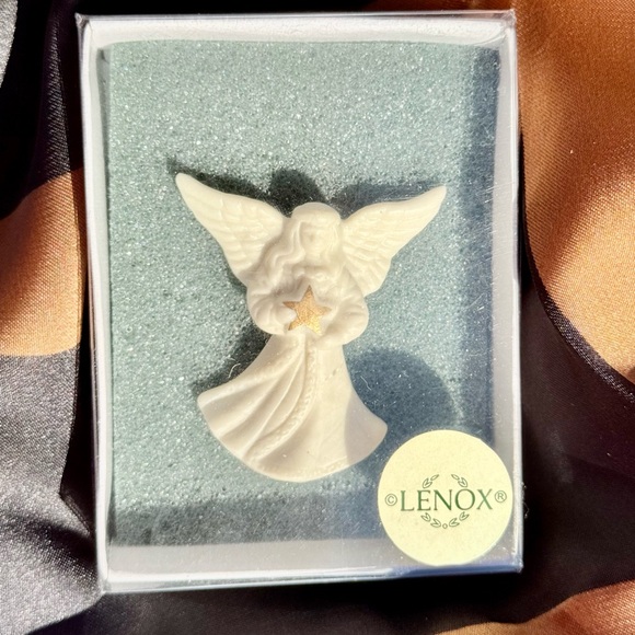 Lenox | Jewelry | Lenox Porcelain Angel Brooch | Poshmark